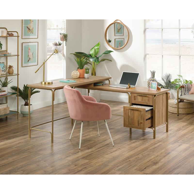 Crafters and Weavers Coral Cape L-Desk | Wayfair