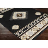 The Twillery Co.® Gorge Southwestern Black/Charcoal/Beige Area Rug ...
