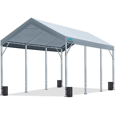 ADVANCE OUTDOOR 12x20 ft Carport Heavy Duty Car Canopy Event Canopy, 8 ...