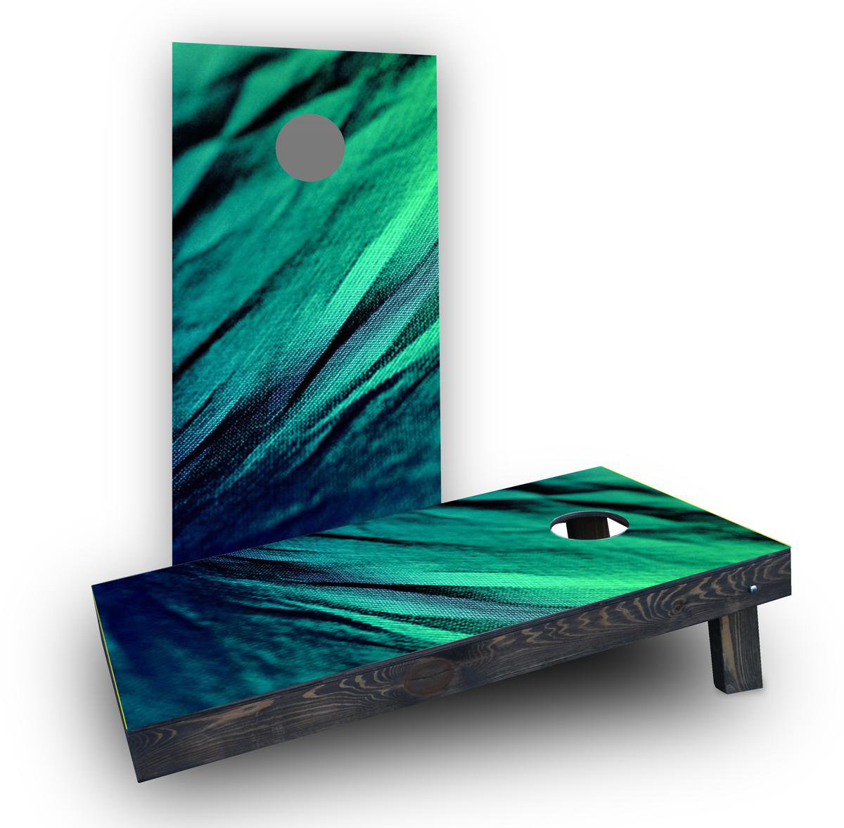 Custom Cornhole Boards Shades of Green Fabric Cornhole Boards - Wayfair ...