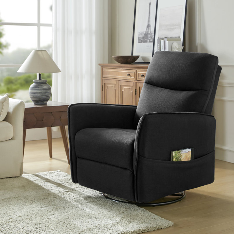 Latitude Run® Scotsdale Modern Rocker Swivel Recliner with Two Side ...