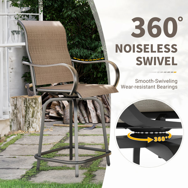 Lark Manor Hieu 27" Patio Bar Stool & Reviews | Wayfair