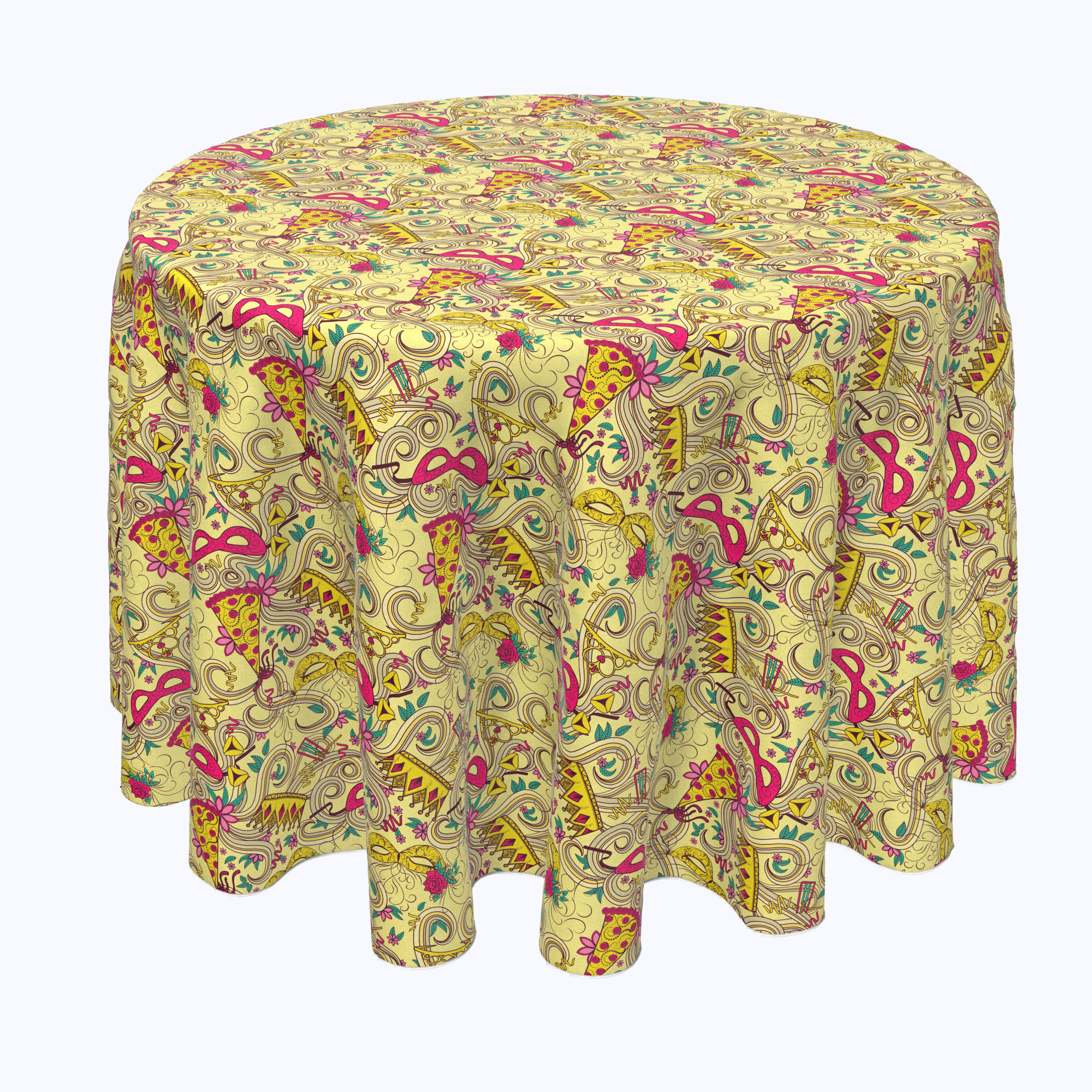 The Holiday Aisle® Westlake Geometric Round Tablecloth | Wayfair