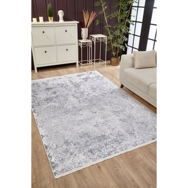 Williston Forge Kermit Modern Machine Woven Grey Area Rug | Wayfair.co.uk