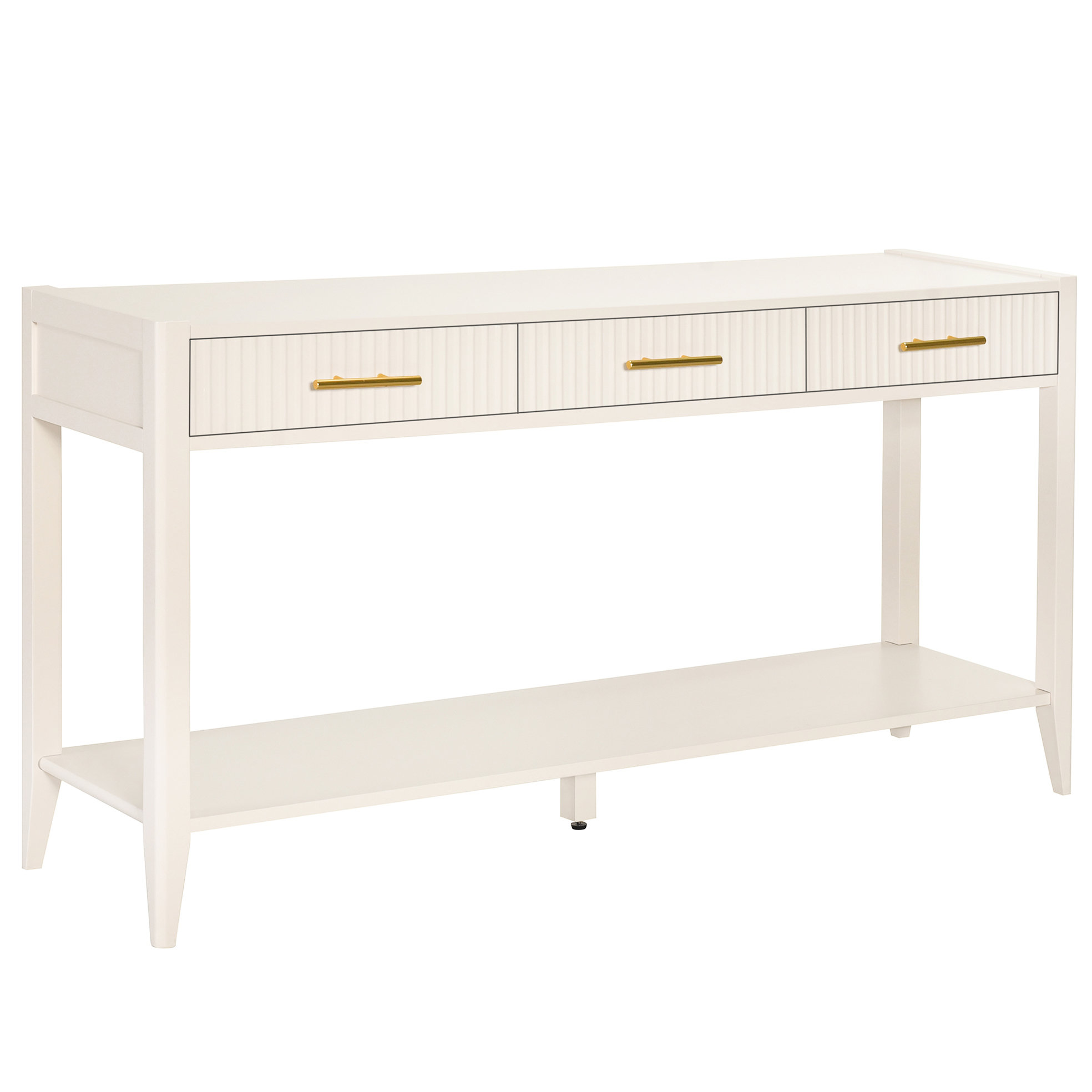 Latitude Run® Console Table With Long Legs And Vertical Stripe Drawers ...