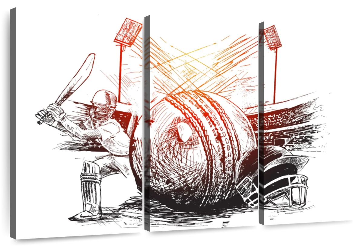 Ebern Designs Sireci Cricket Game Abstract | Wayfair
