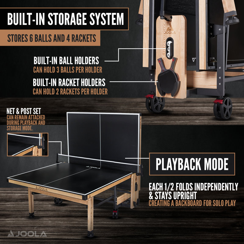 Joola USA JOOLA Madeira Indoor Table Tennis Table - Wood & Steel ...