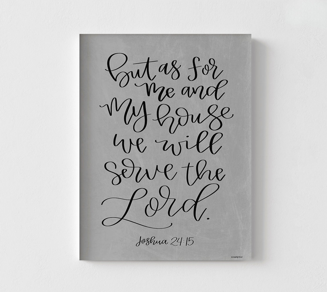 WeFrameArt Serve The Lord, Framed Joshua 24:15 Print, Joshua Bible ...