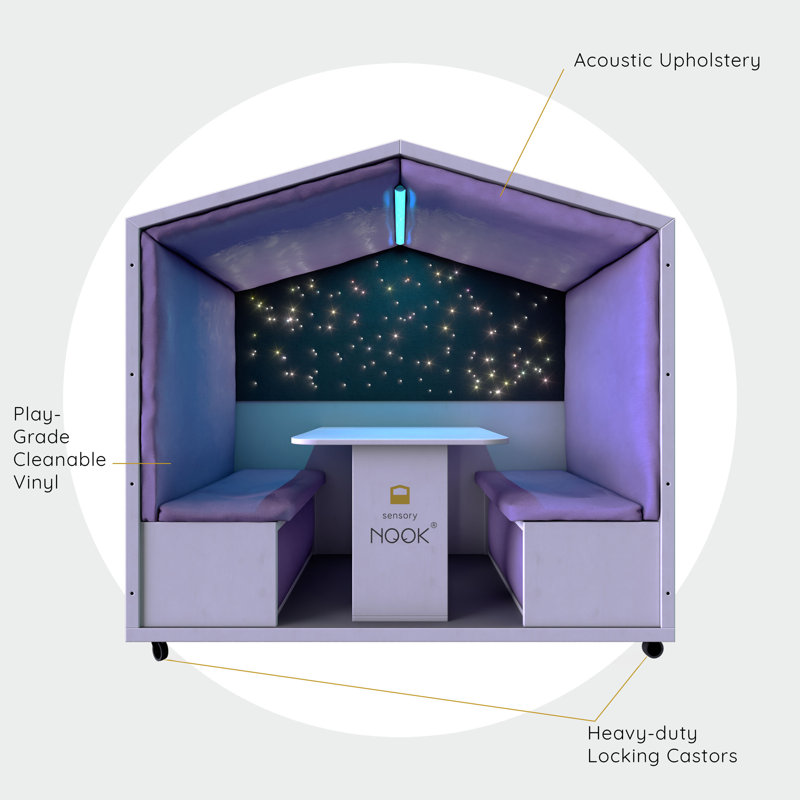 Nook Pod Nook Support Sensory Pod, Mobile Quiet Sanctuary with Table ...