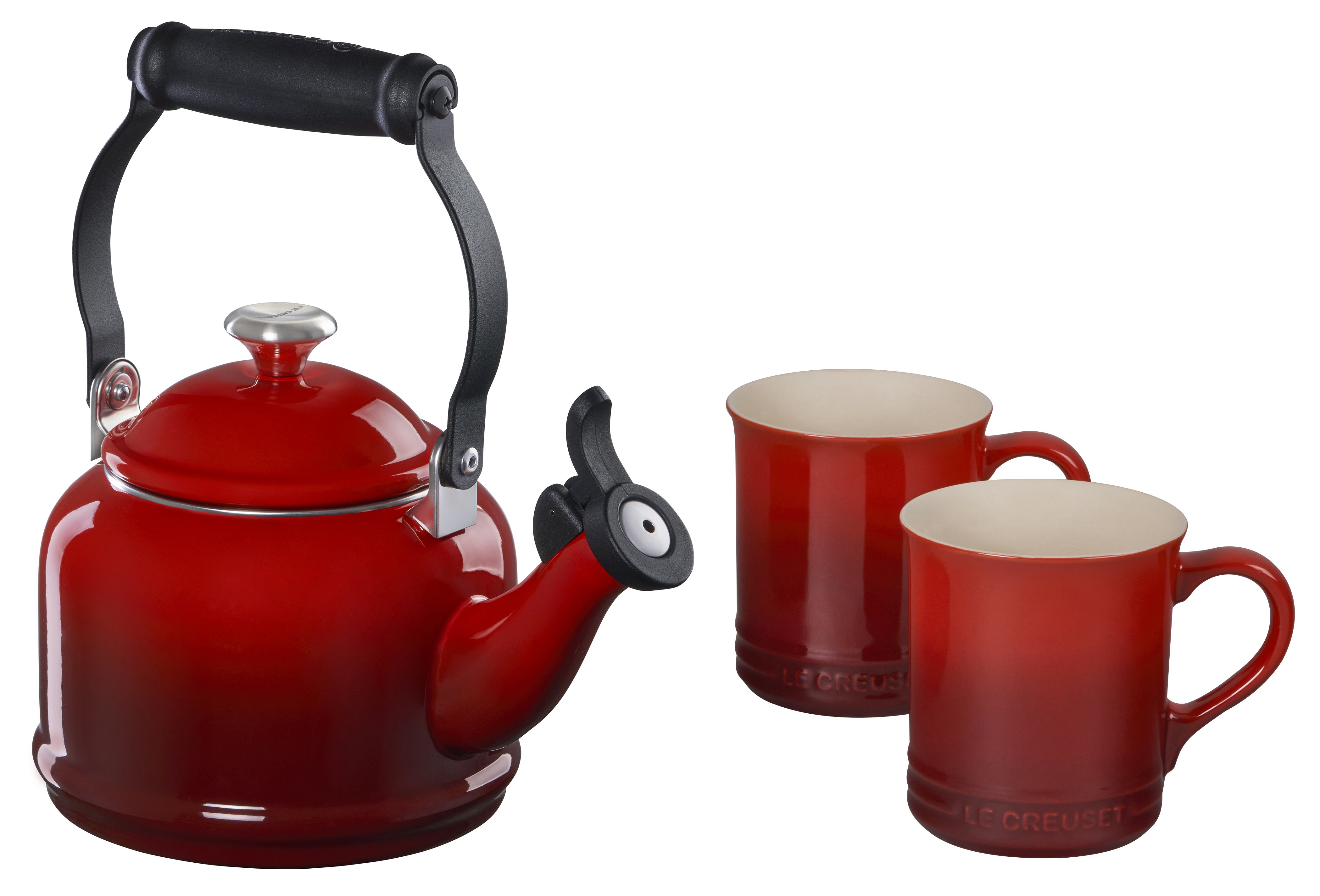 Le Creuset Demi Kettle W/ SS Knob & 2 Mug Set | Wayfair