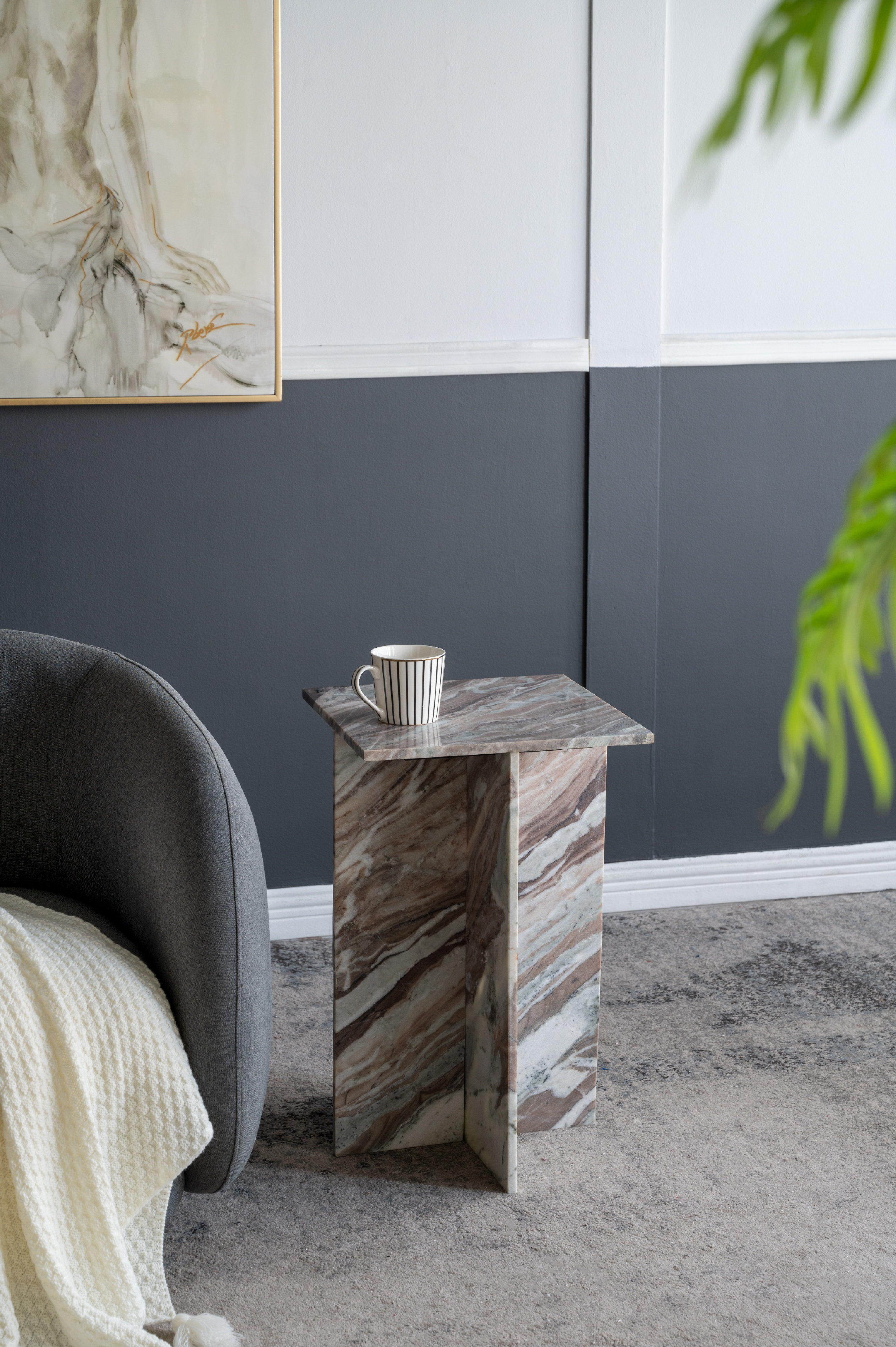 Joss & Main Baja Marble Frame End Table - Wayfair Canada