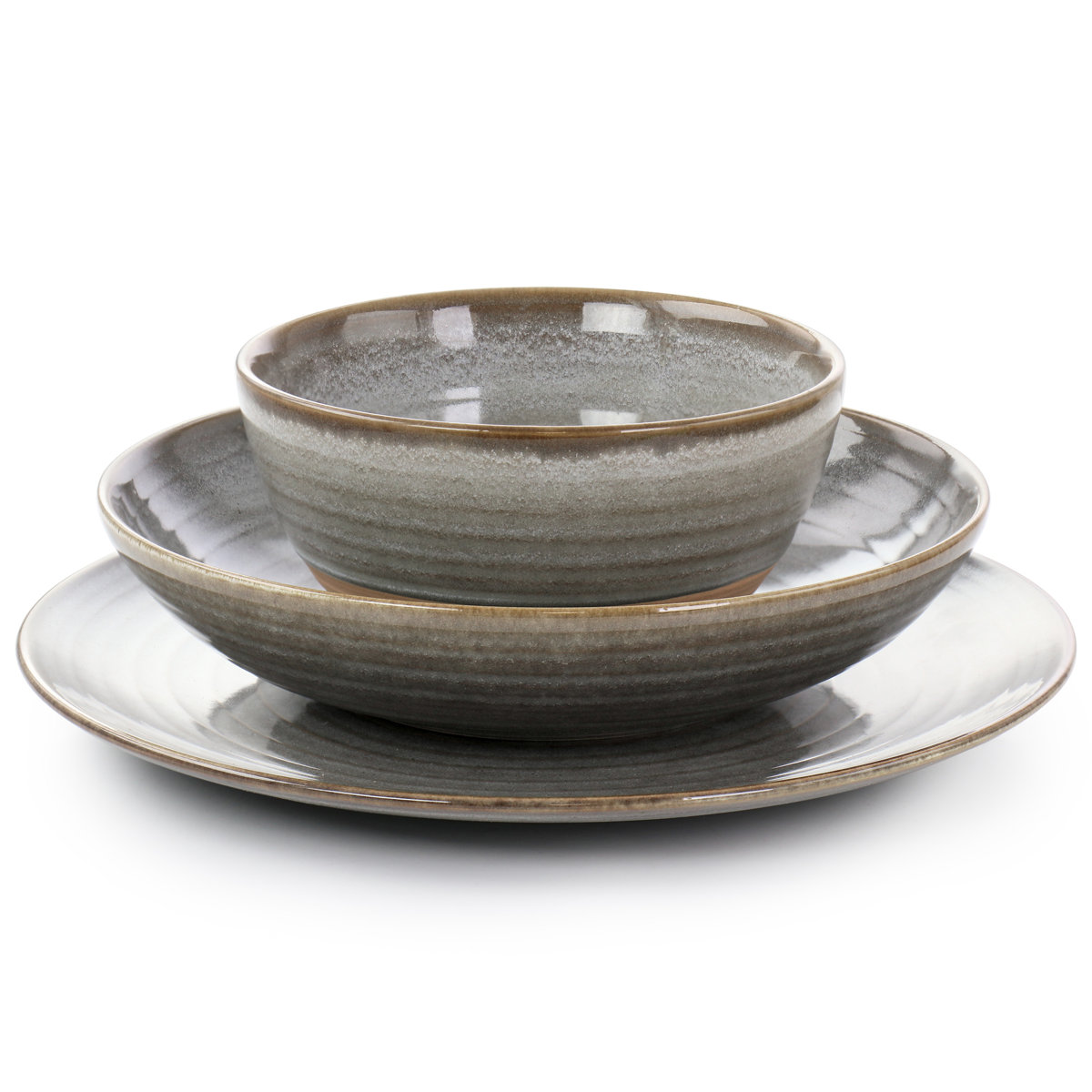 Gibson Elite 12 Piece Dreamweaver Round Earthenware Dinnerware Set ...