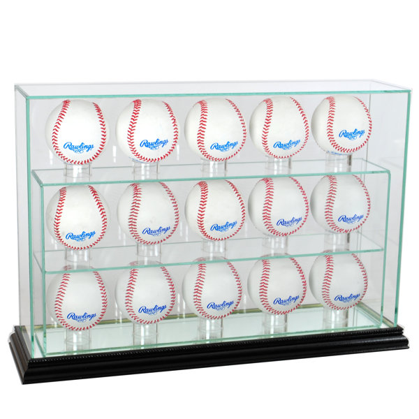 Perfect Cases And Frames 17'' W 4'' D Baseball Glass Ball/Puck Case ...