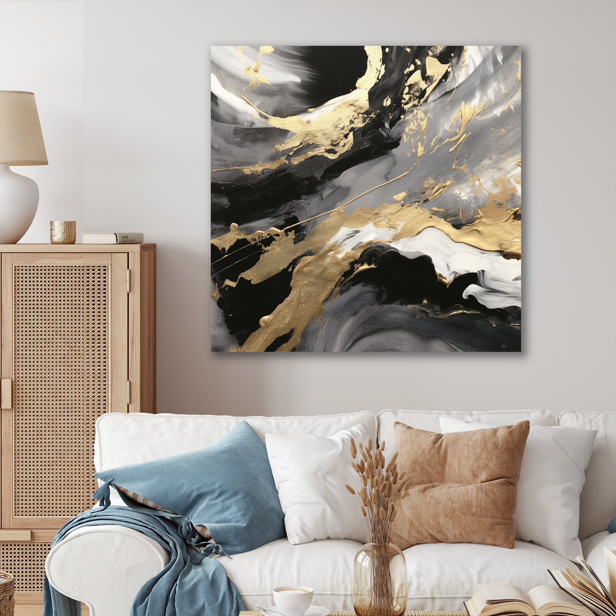 Mercer41 Matisyn Exploring The Depths Of Gold Marble IV - Abstract ...