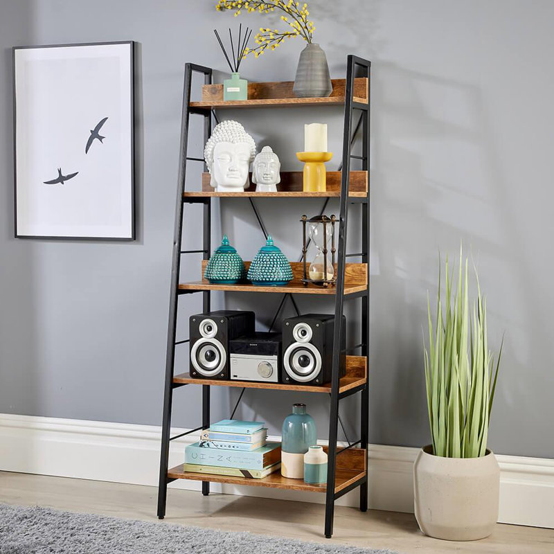 Borough Wharf Urban Narrow Bookcase Oak & Reviews | Wayfair.co.uk