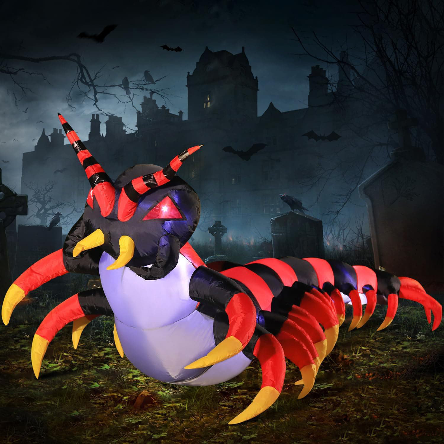 Dakota Fields 8FT Halloween Inflatable Centipede Outdoor Decor | Wayfair