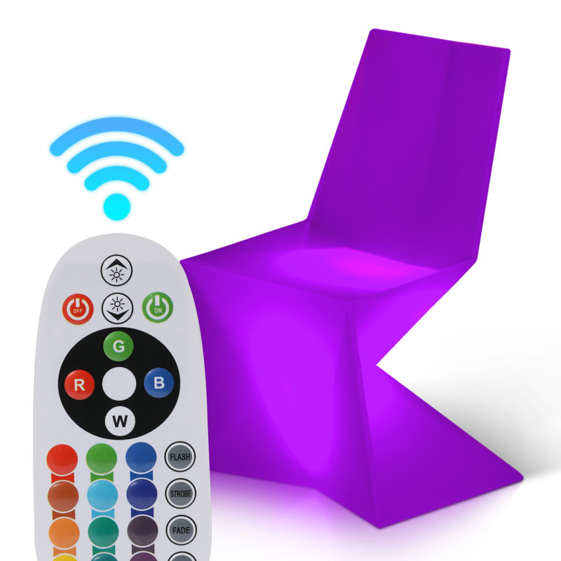 Wrought Studio Eshaal LED Light Up Chair Lighting RGB 16 Colour ...