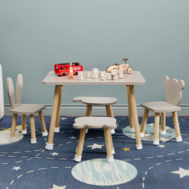 Zoomie Kids Albrey Kids 5 Piece Play or Activity Table and Chair Set ...
