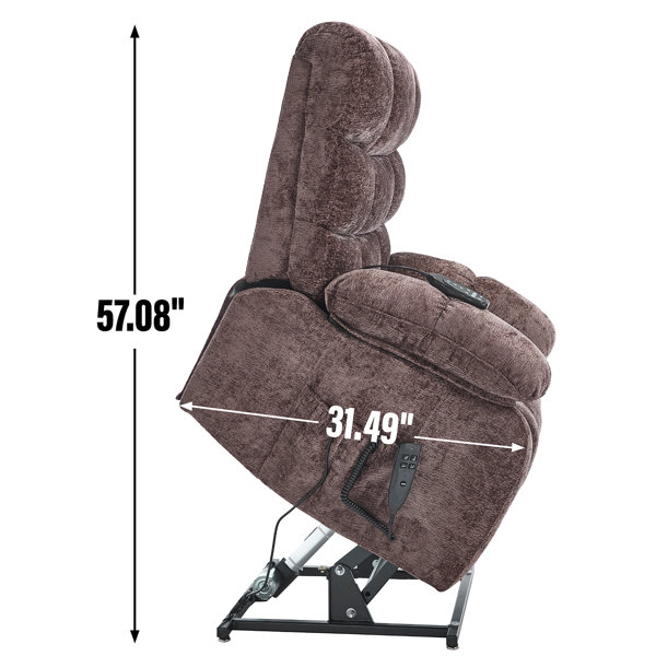 Red Barrel Studio Lift Recliner Chair Heat Massage Dual Motor Infinite ...