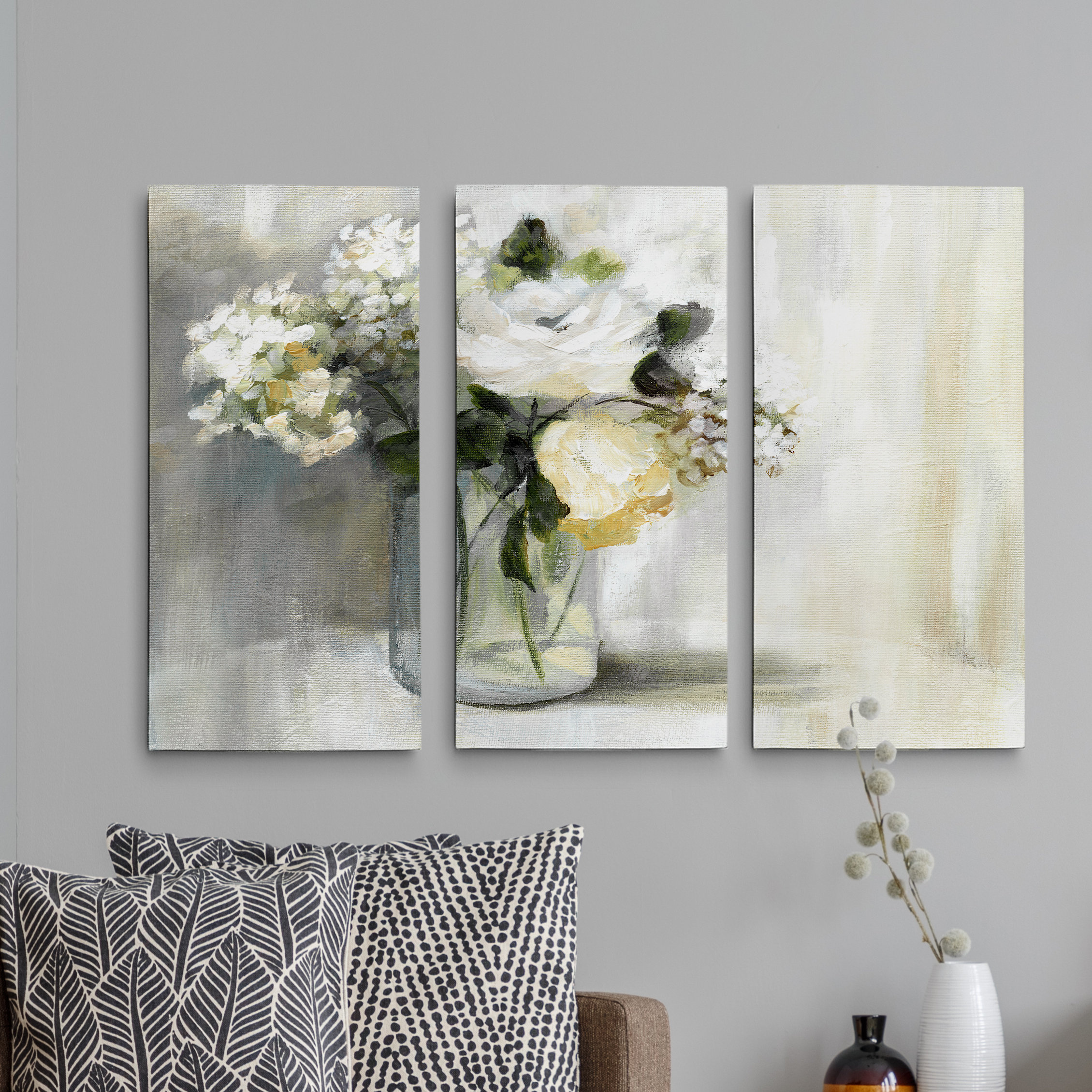 House of Hampton Summer Nuance - 3 Piece Wrapped Canvas Painting Print ...