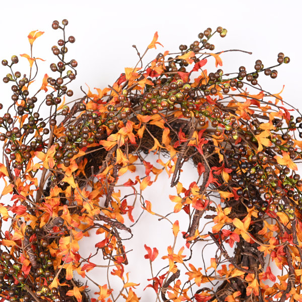 The Holiday Aisle® Handcrafted Faux Grapevine, Berry, Wildflower 24 ...