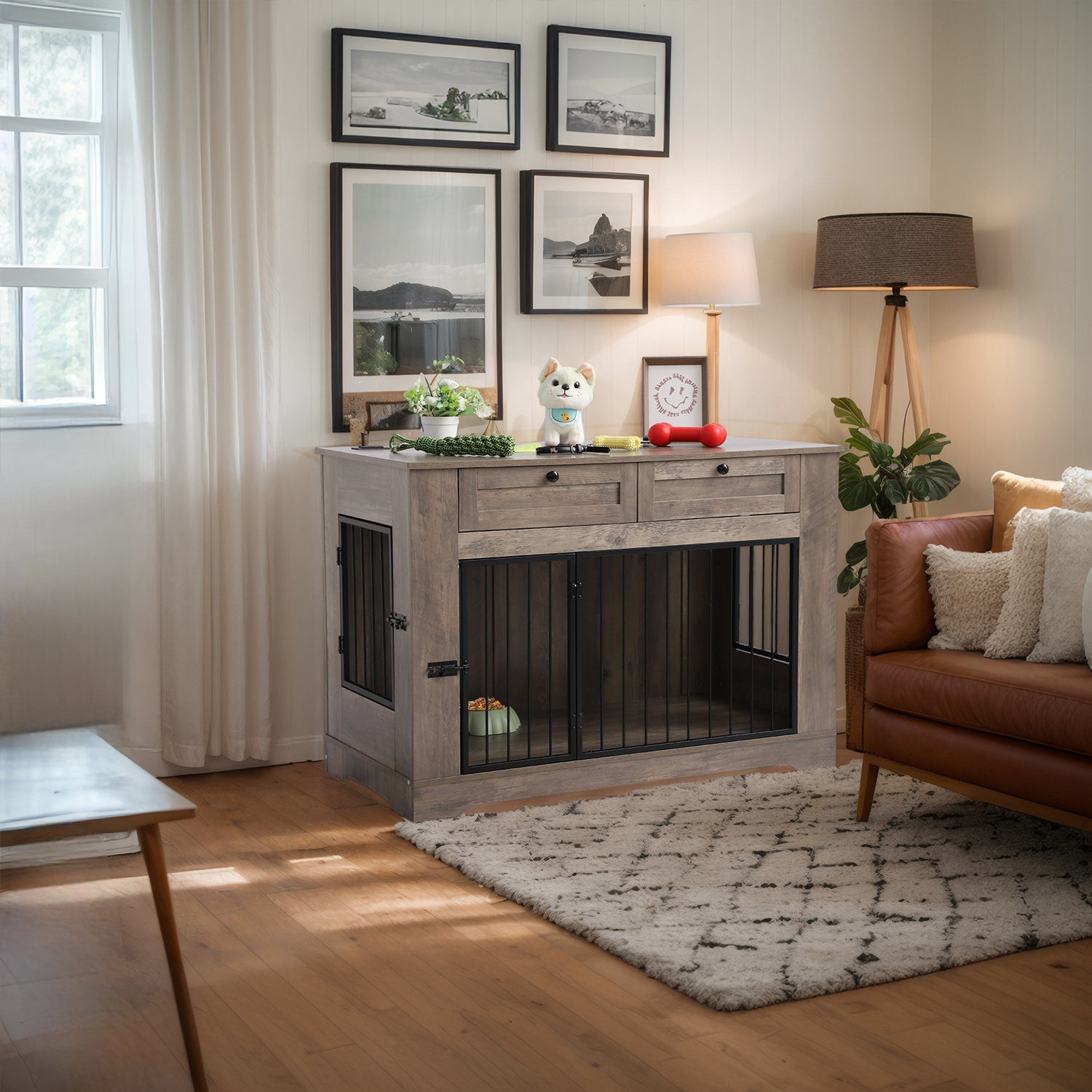 Archie & Oscar™ Large Dog Crate Furniture-decorative Heavy Duty Dog ...