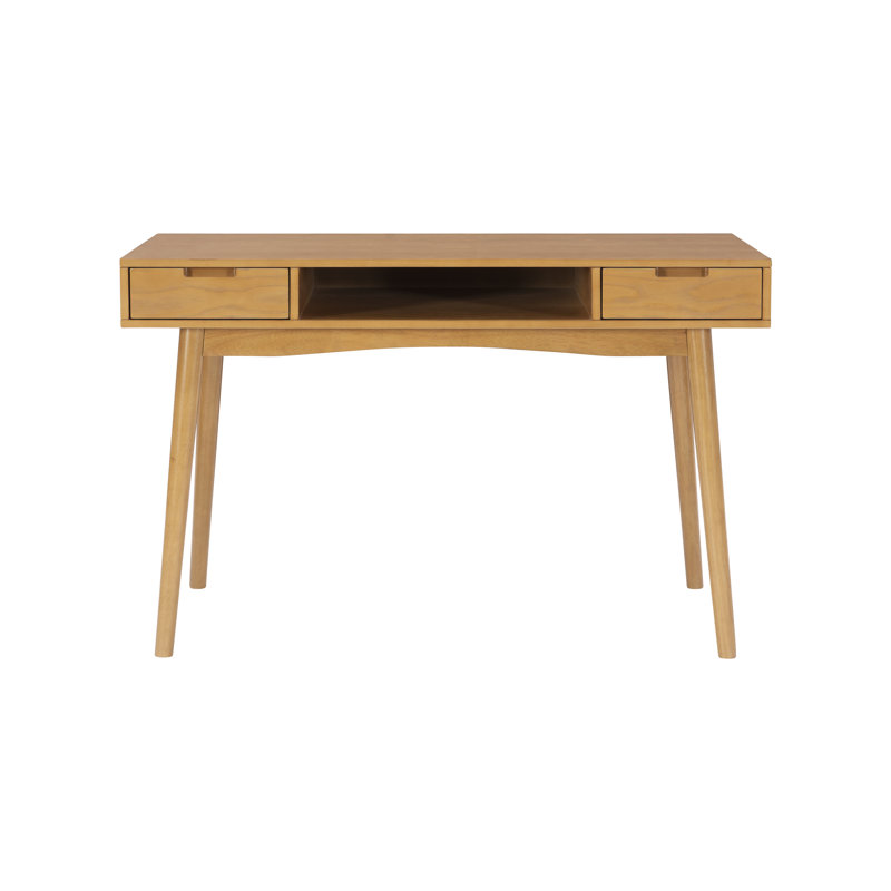 Mercury Row® Teen Aaron Two Drawer Mid-Century Modern Open Shelf Wooden ...