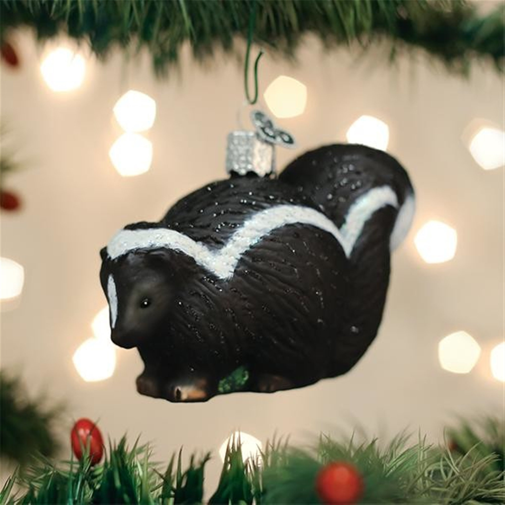 Old World Christmas Christmas Skunk Solid Hanging Figurine Ornament ...