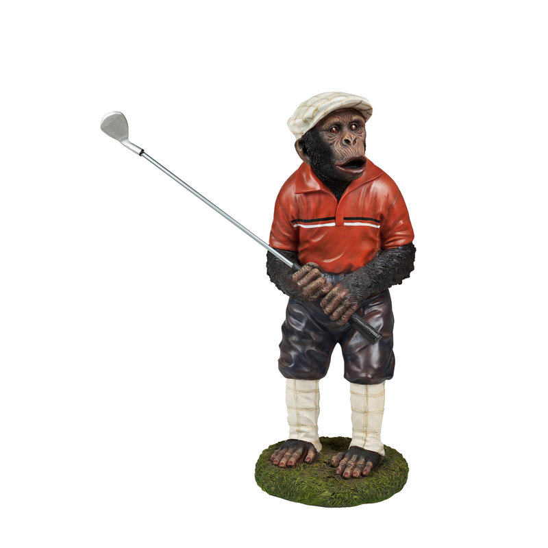 Hi-Line Gift Ltd. Golfer Monkey Statue & Reviews | Wayfair