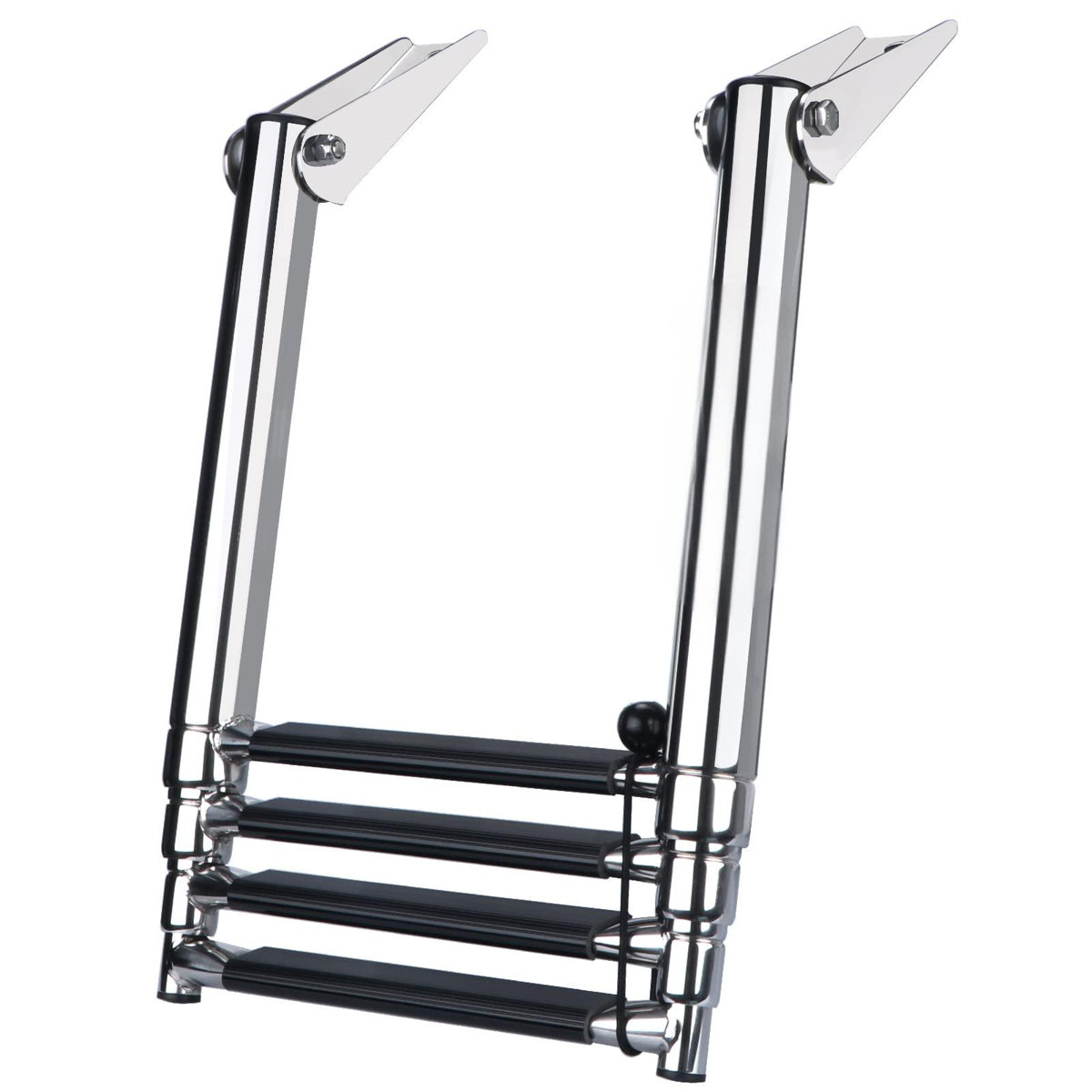 Ivy Bronx 4 Step Boat Ladder, Stainless Steel Telescopic 4 Step Pontoon ...