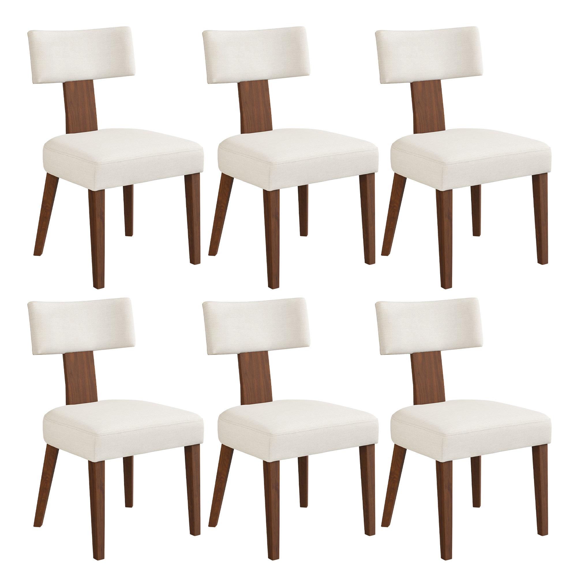 Red Barrel Studio® Culbane Upholstered Dining Chairs with Solid Wood ...