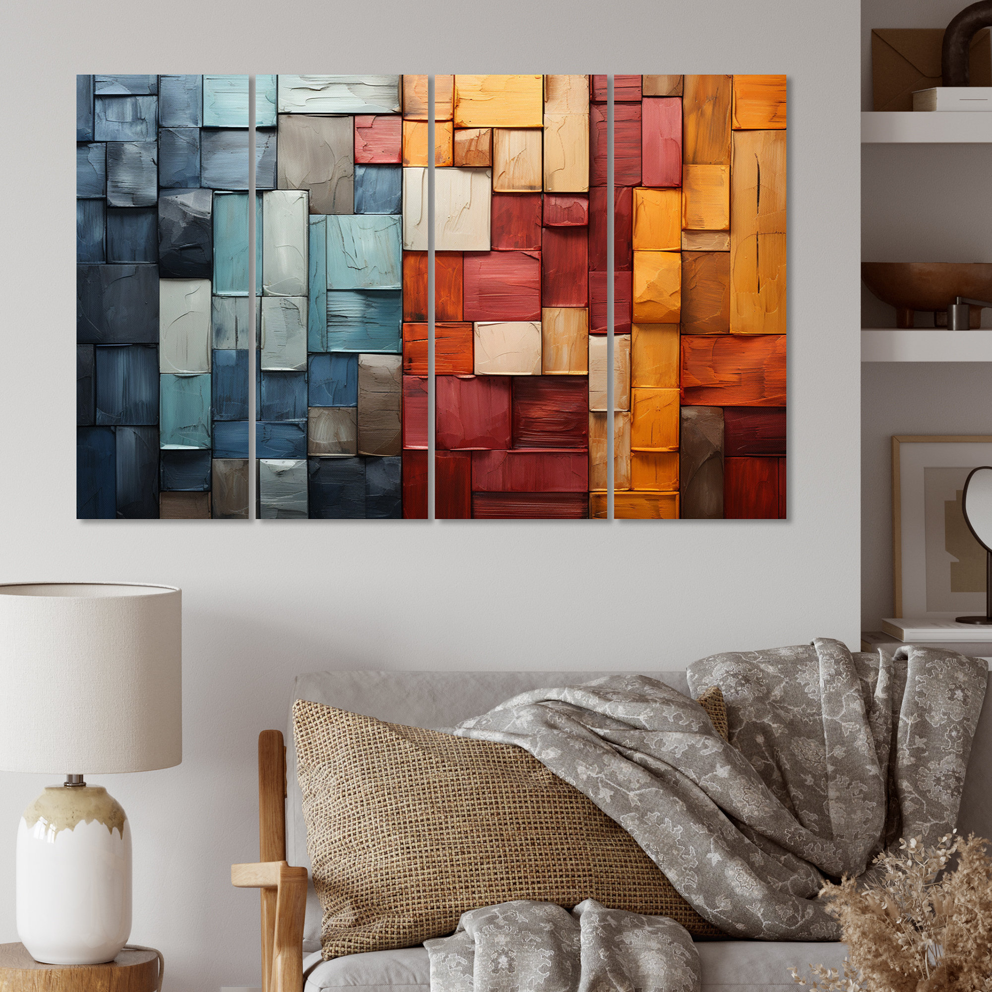 Wade Logan® Chyan - Modern Canvas Wall Art - 4 Panels | Wayfair