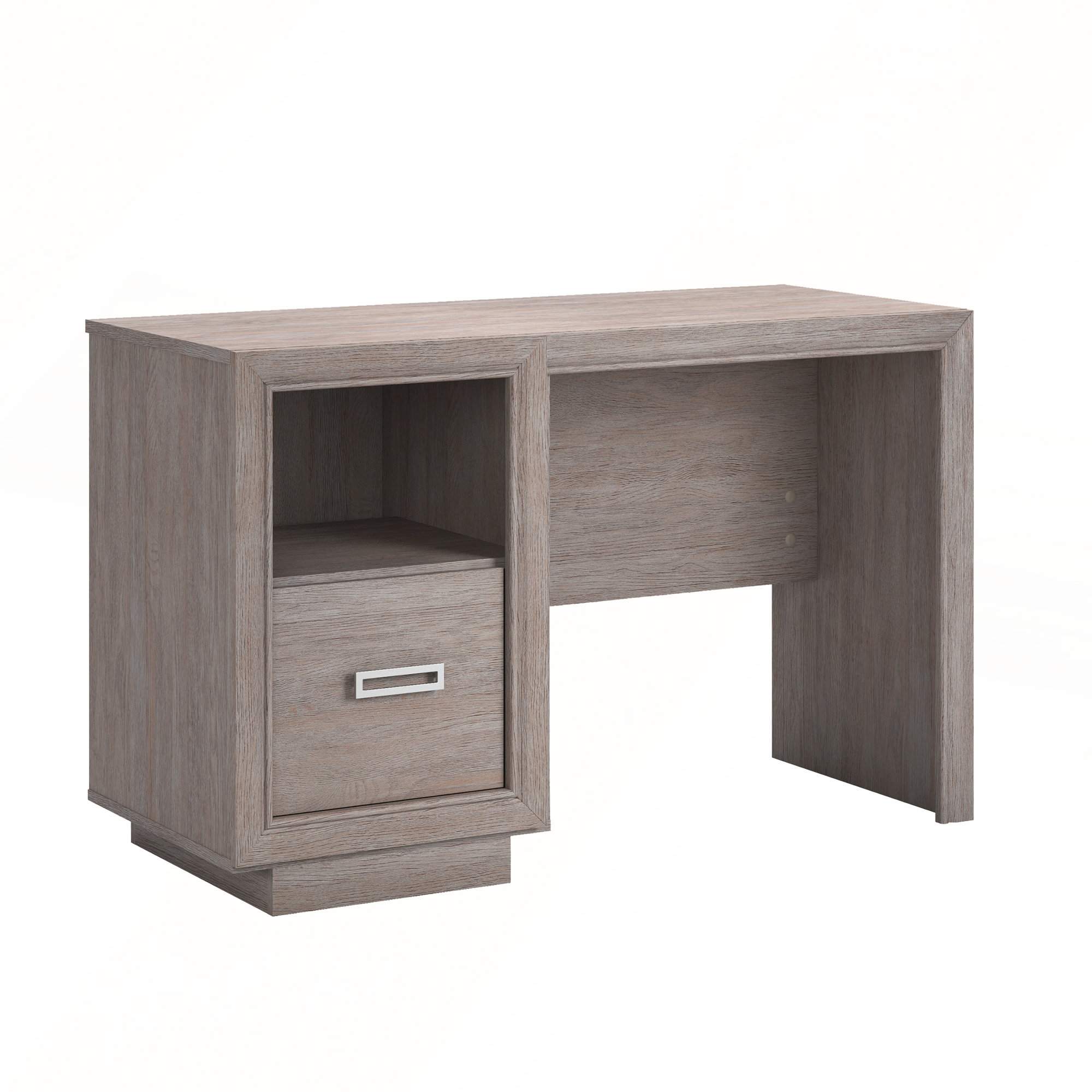 Latitude Run® Modern Medium Grey Finish Desk with Spacious Surface and ...