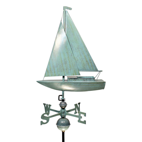 Breakwater Bay Kibby 46'' H Aluminum Nautical Weathervane | Wayfair