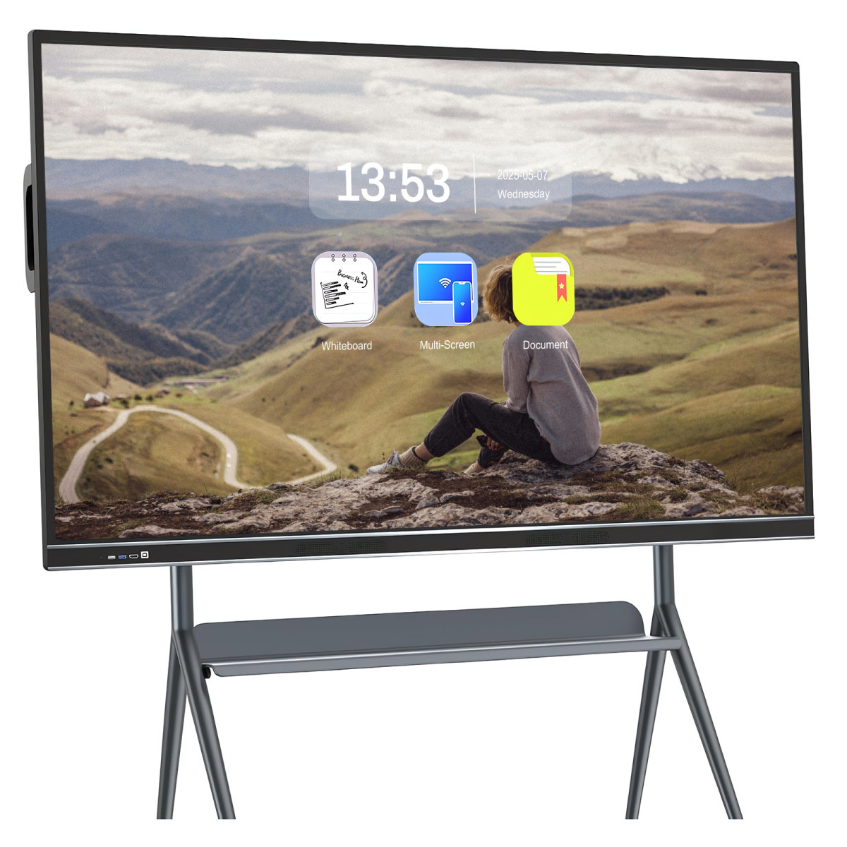 JYXCN Smart Board 75" Interactive Whiteboard 4K Wireless Touch Windows ...