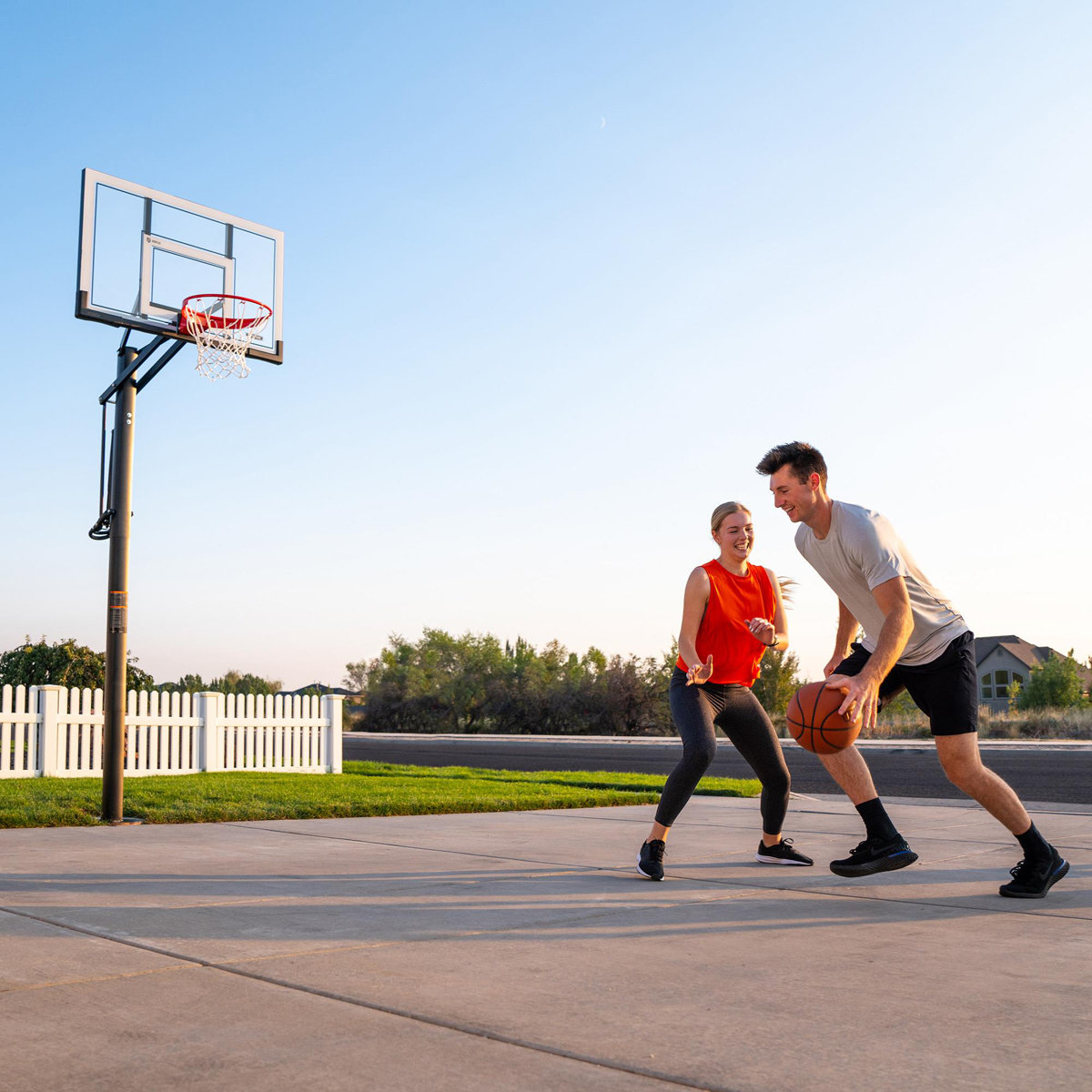 Lifetime Height Adjustable In-Ground Basketball Hoop (54" Acrylic ...