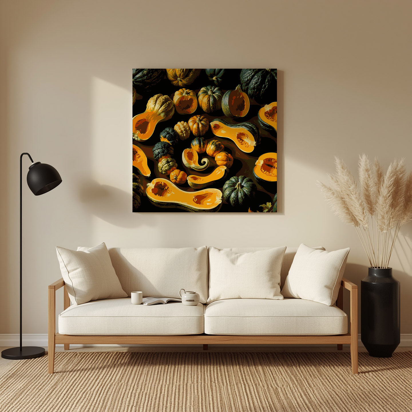 August Grove® Vegetables Kabocha Squash Brown Metal Wall Art | Wayfair