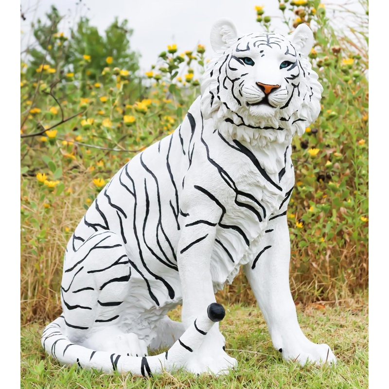 Dakota Fields Choturam White Tiger Statue | Wayfair