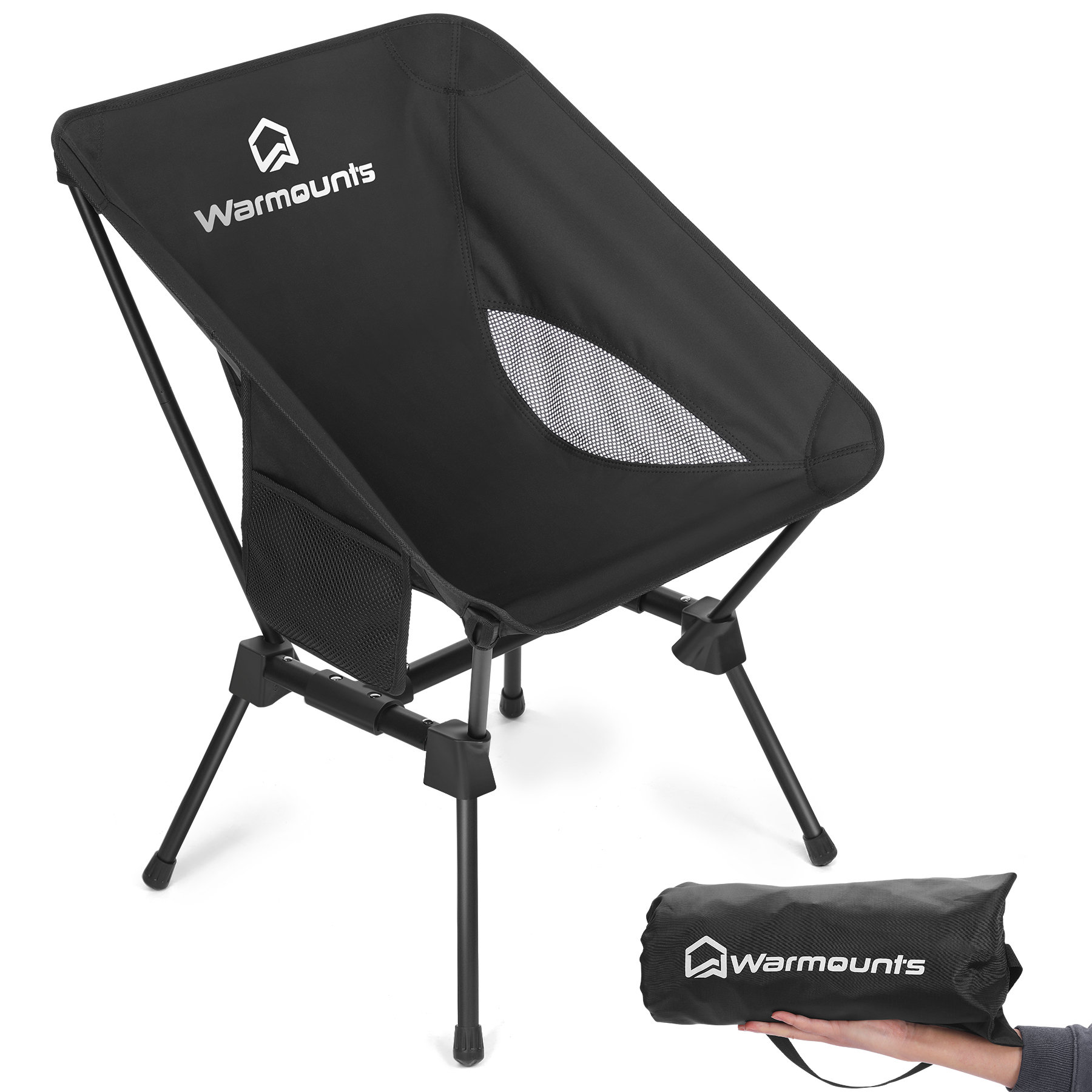 Arlmont & Co. Kathie Compact Folding Camping Chair w/Side Pocket ...