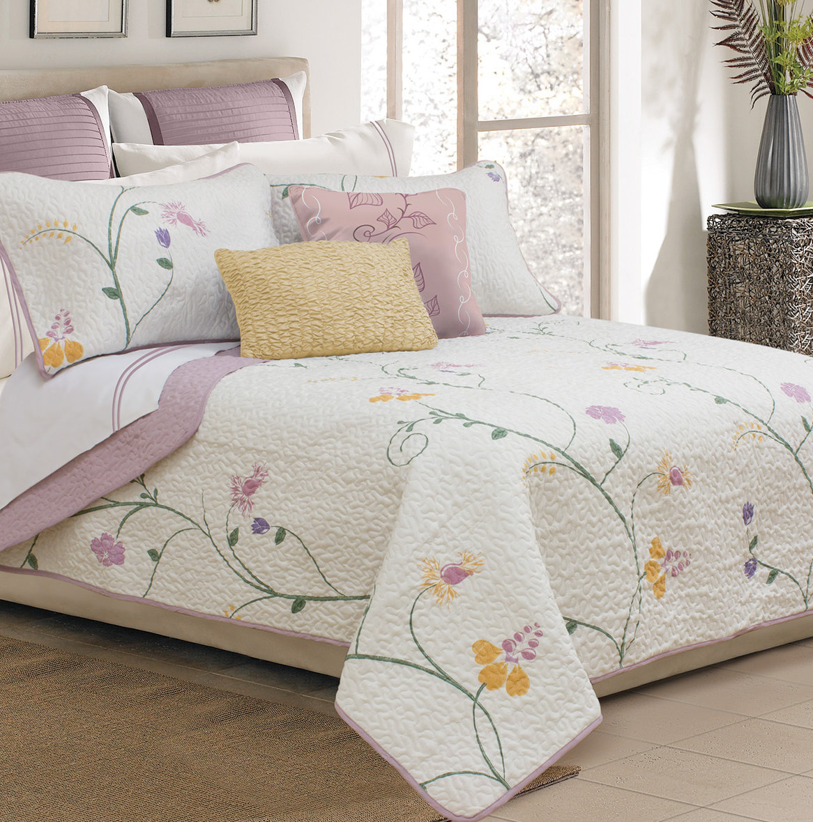 Safdie & Co. Inc. Luxury Bedding Collection Beige Microfiber Modern ...