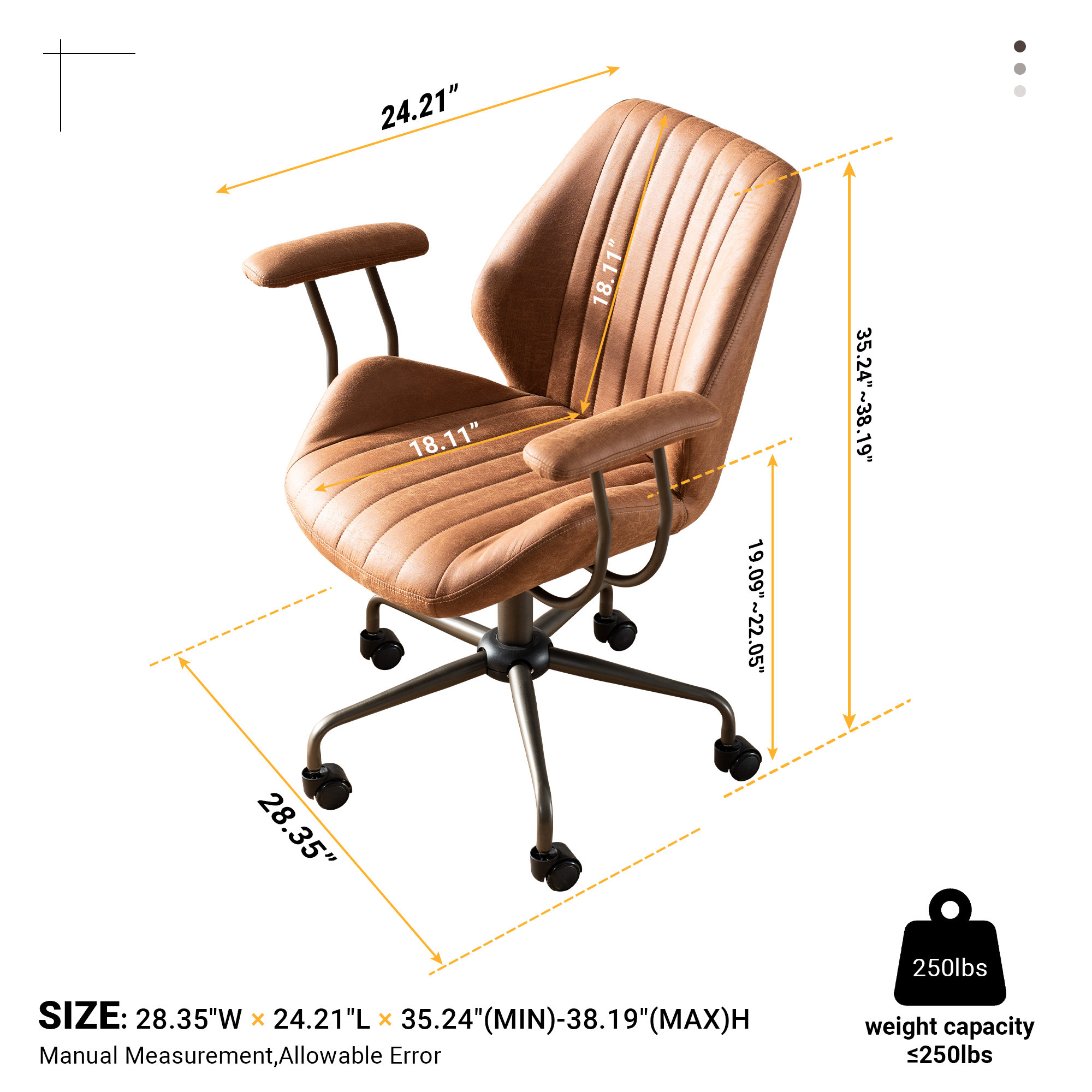 17 Stories Viola Ergonomic Suede Task Chair with Padded Arms & Reviews ...