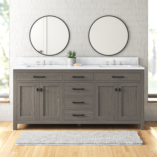 Wade Logan® Basima 72" Double Bathroom Vanity Set & Reviews - Wayfair ...