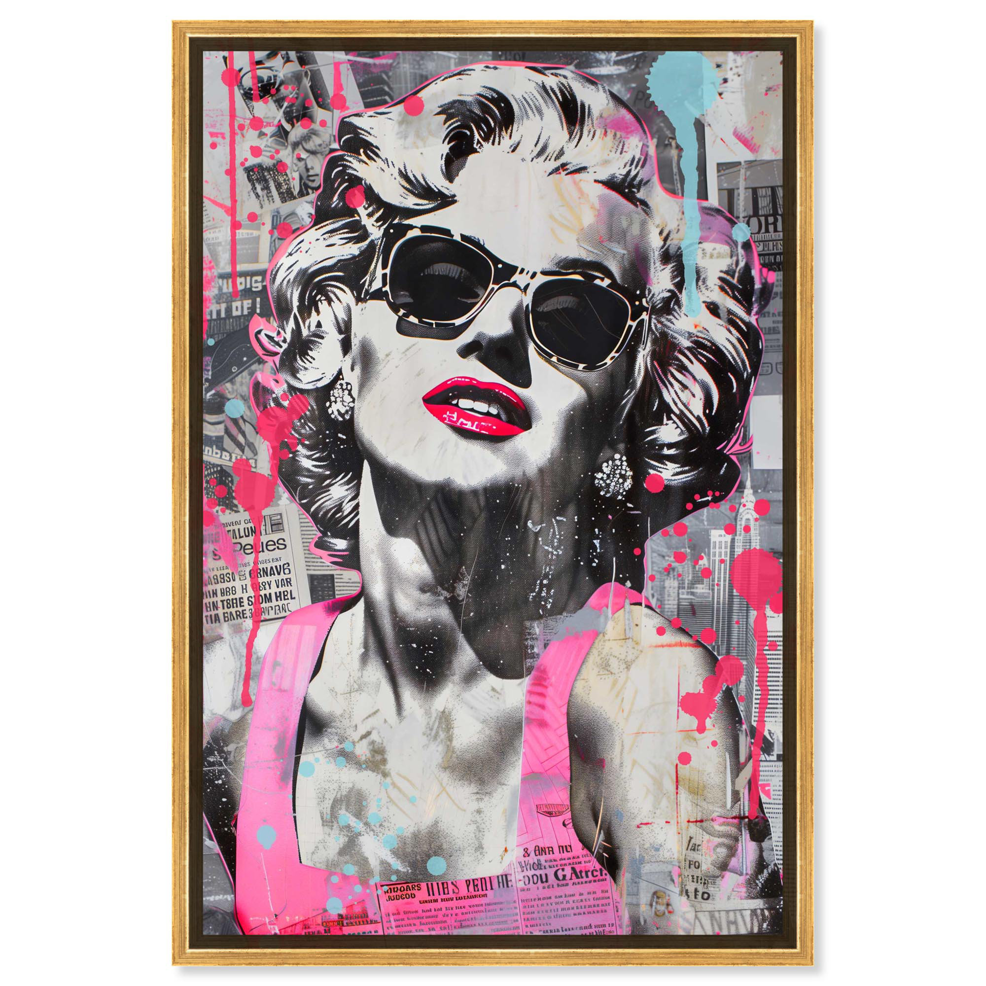 Art Remedy Iconic Collage Star Canvas Retro Glam Art Prints by Art ...