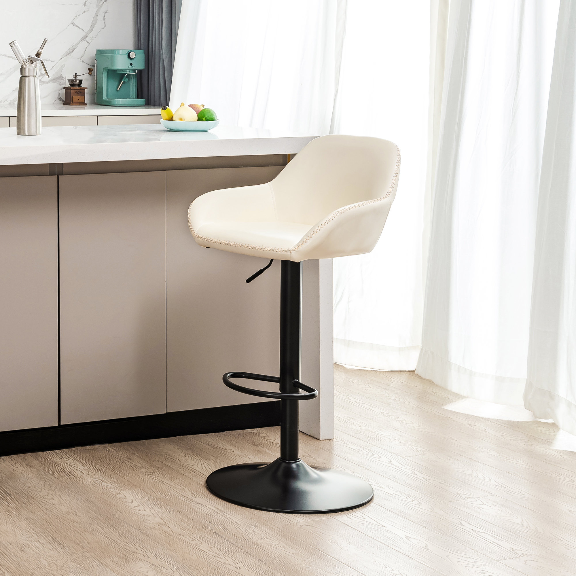 Trent Austin Design® Bruckner Swivel Adjustable Height Bar Stool ...