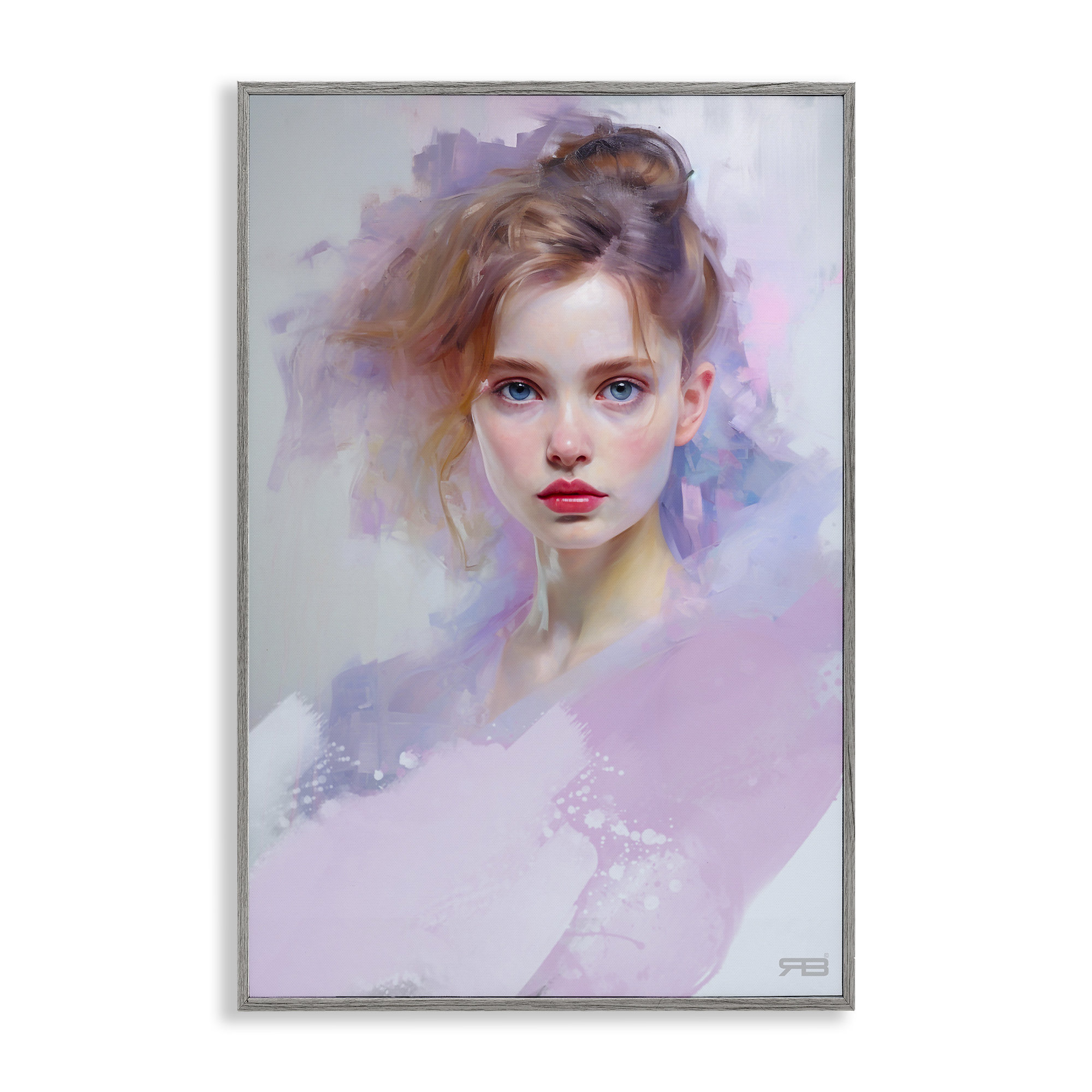 Ebern Designs Soft Portrait of Woman Framed Giclee Art by Roozbeh ...
