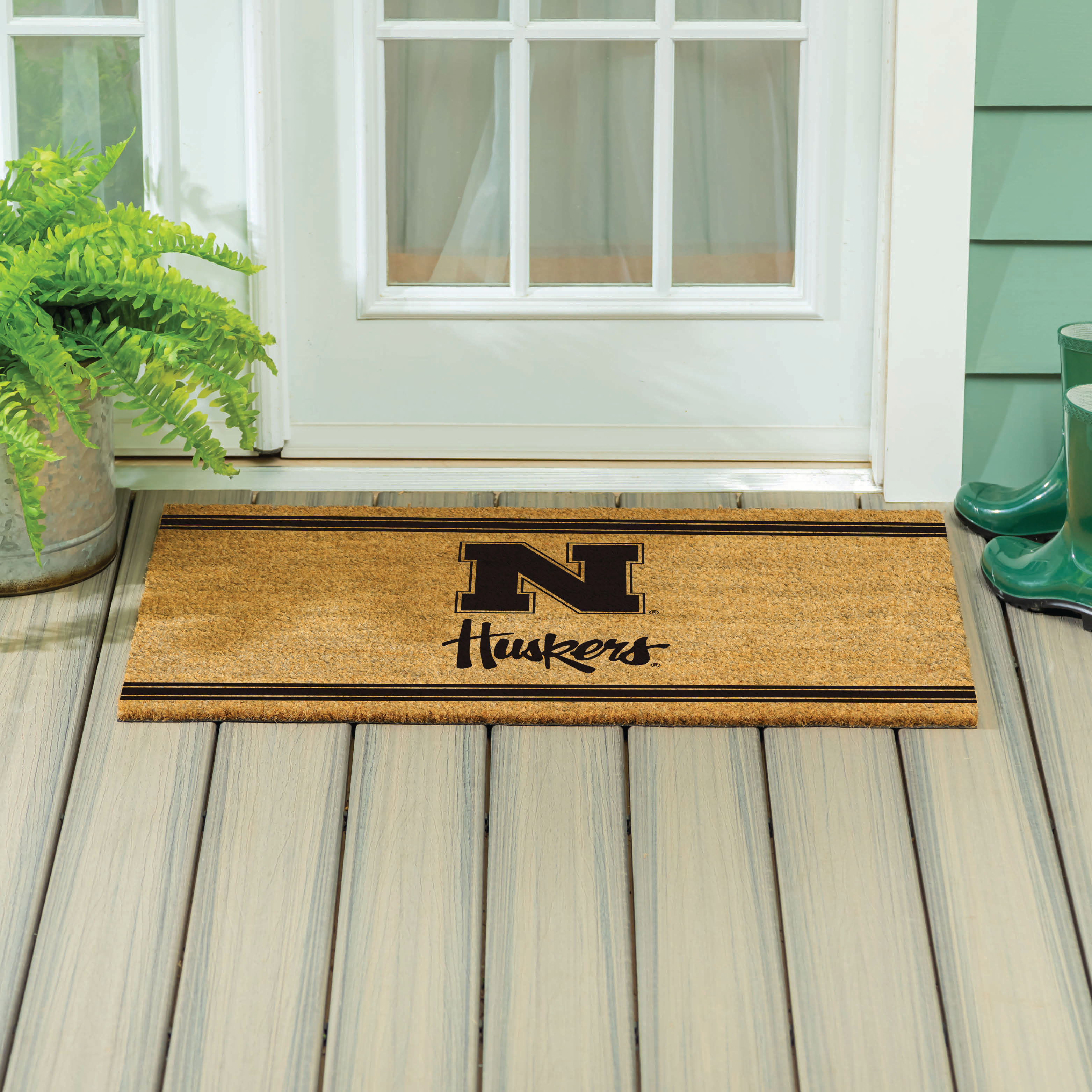 Ophelia & Co. University of Nebraska Large One Colour Coir Mat, 36"x24 ...