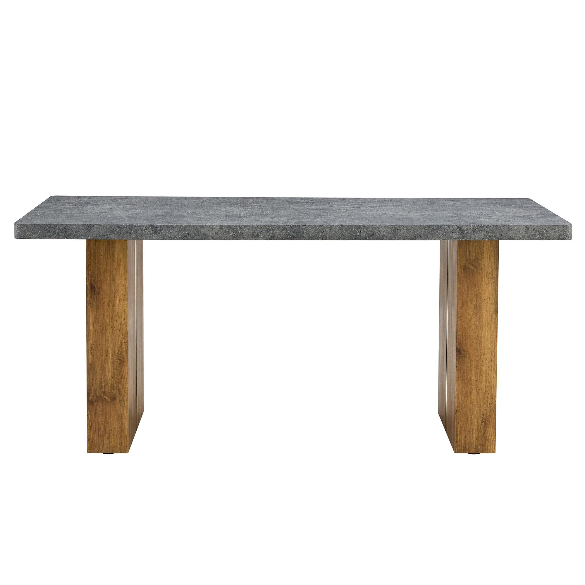 Ebern Designs Large modern rectangular table with cement-grey patterned ...