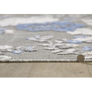 Wade Logan® Gray/Blue/White Indoor/Outdoor Rug & Reviews | Wayfair