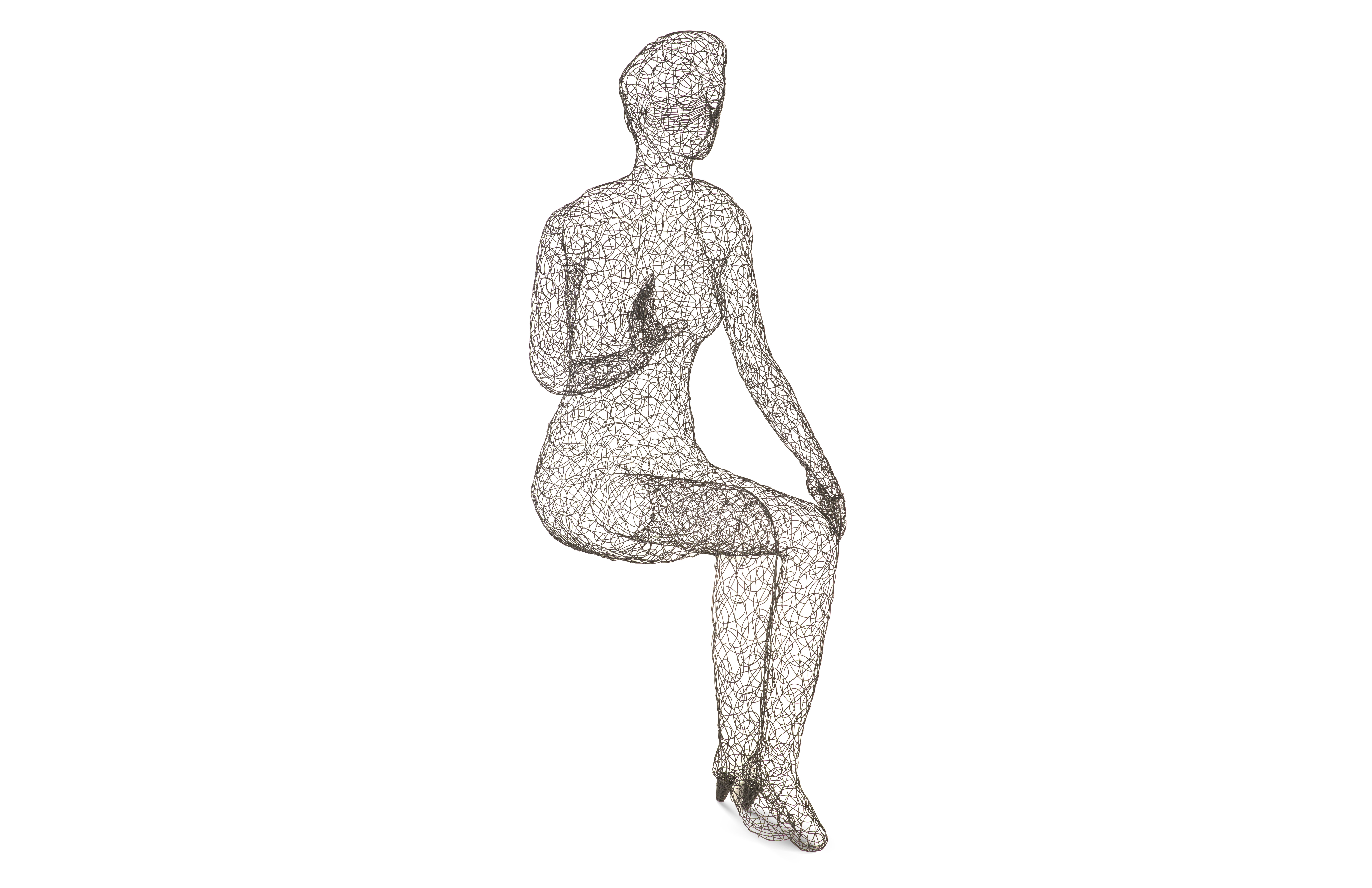 Phillips Collection Crazy Wire Lounging Female Statue | Perigold