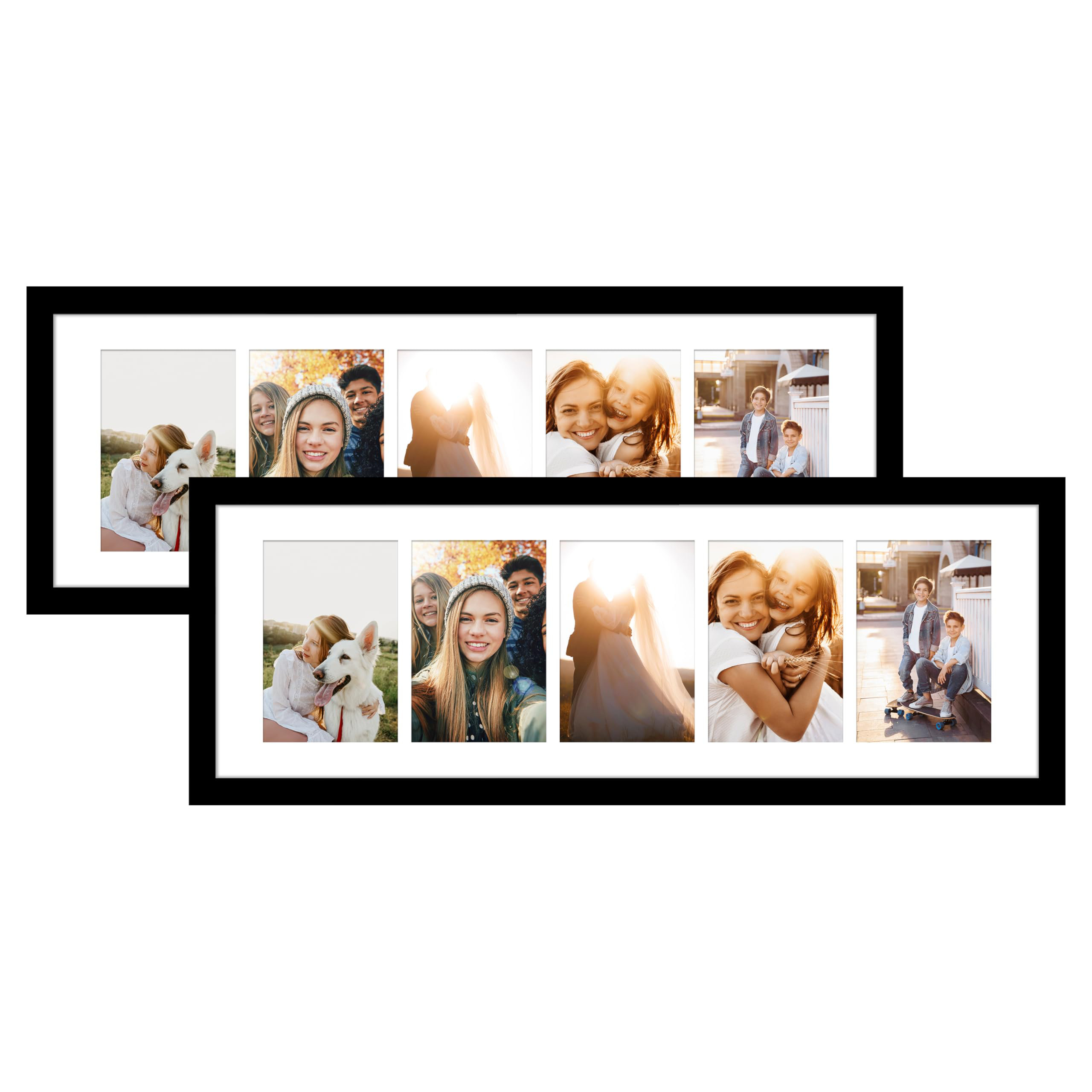 Everly Quinn 8X24 Collage Photo Frames 2 Pack, Photo Frame Collage Wall ...